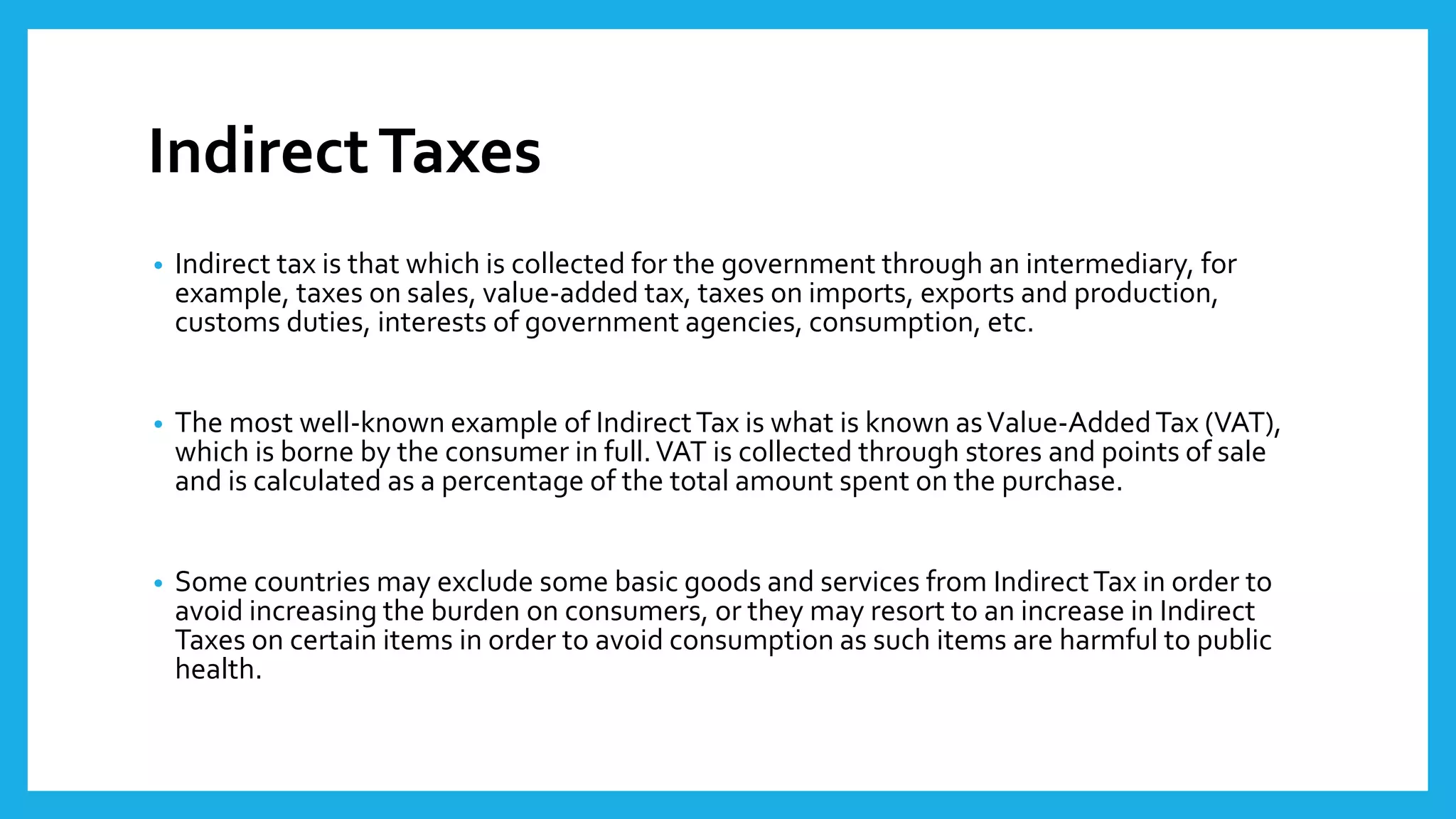 The difference between direct and indirect taxes | PPTX | Business Accounting & Finance | Business