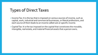 The difference between direct and indirect taxes | PPT