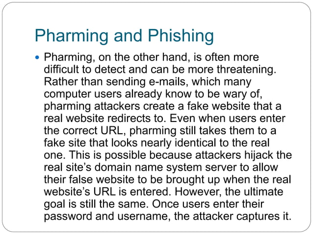 The Difference between Pharming and Phishing | PPT