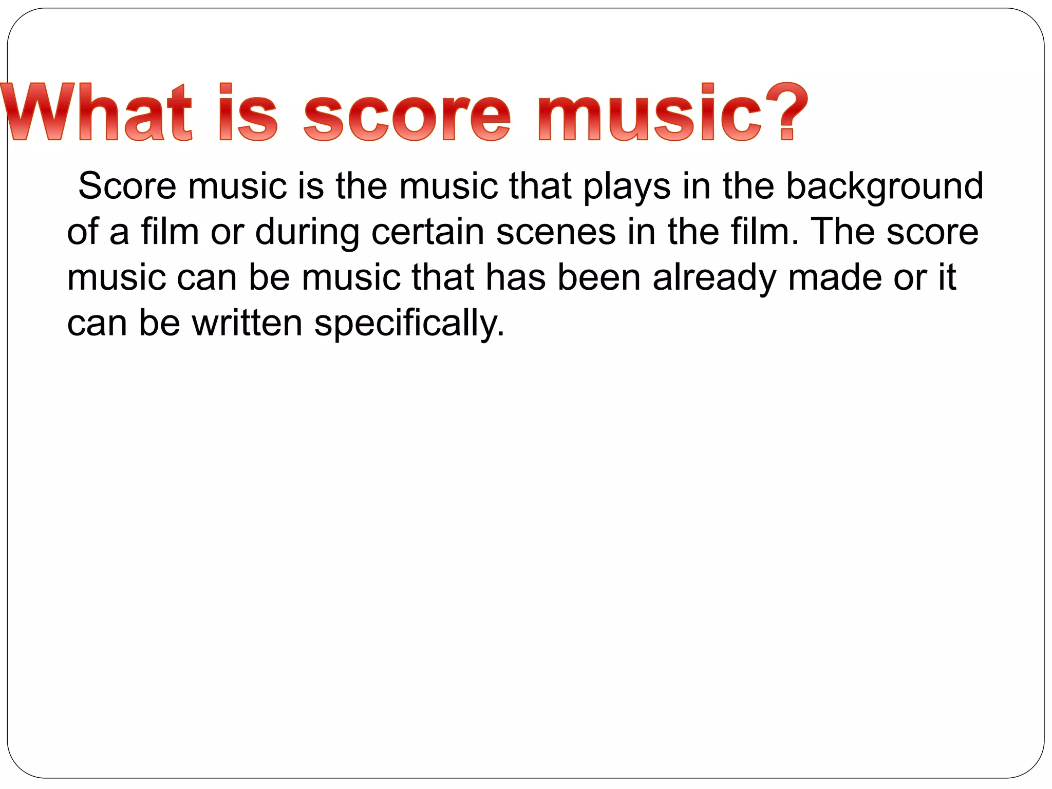 The difference between score notes and sound effects | PPT