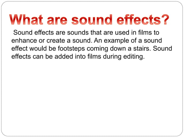 The difference between score notes and sound effects | PPTX