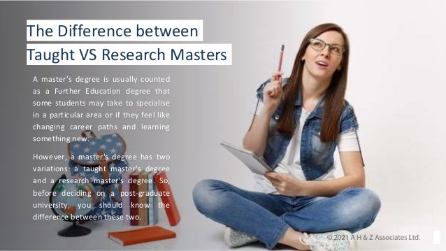The Difference Between Taught vs Research Masters | PPTX