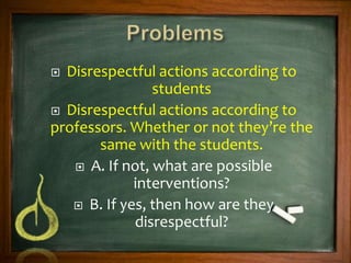 The difference in the definition of ‘disrespect | PPT