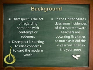 The difference in the definition of ‘disrespect | PPT