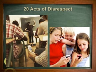 The difference in the definition of ‘disrespect | PPT