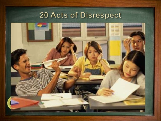 The difference in the definition of ‘disrespect