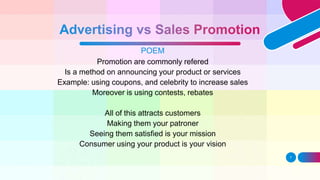 The Difference of Advertising and Sales Promotion: SUMMARY | PPT