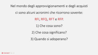 Differenze tra RFI RFQ RFT e RFP | PDF