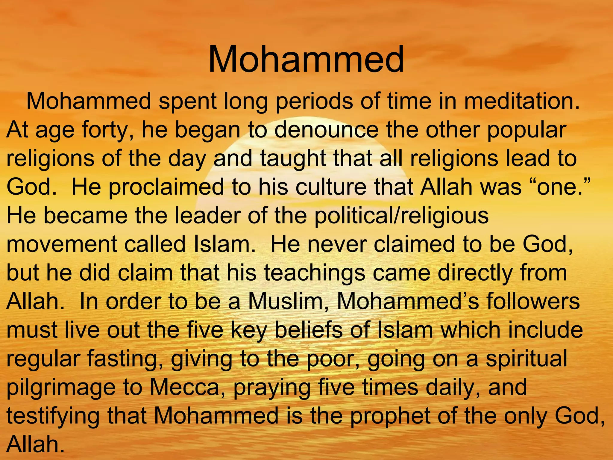 The Differences Between Jesus, Mohammed And Budha | PPT
