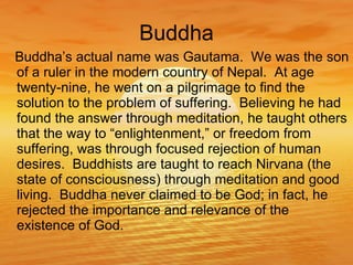 The Differences Between Jesus, Mohammed And Budha | PPT
