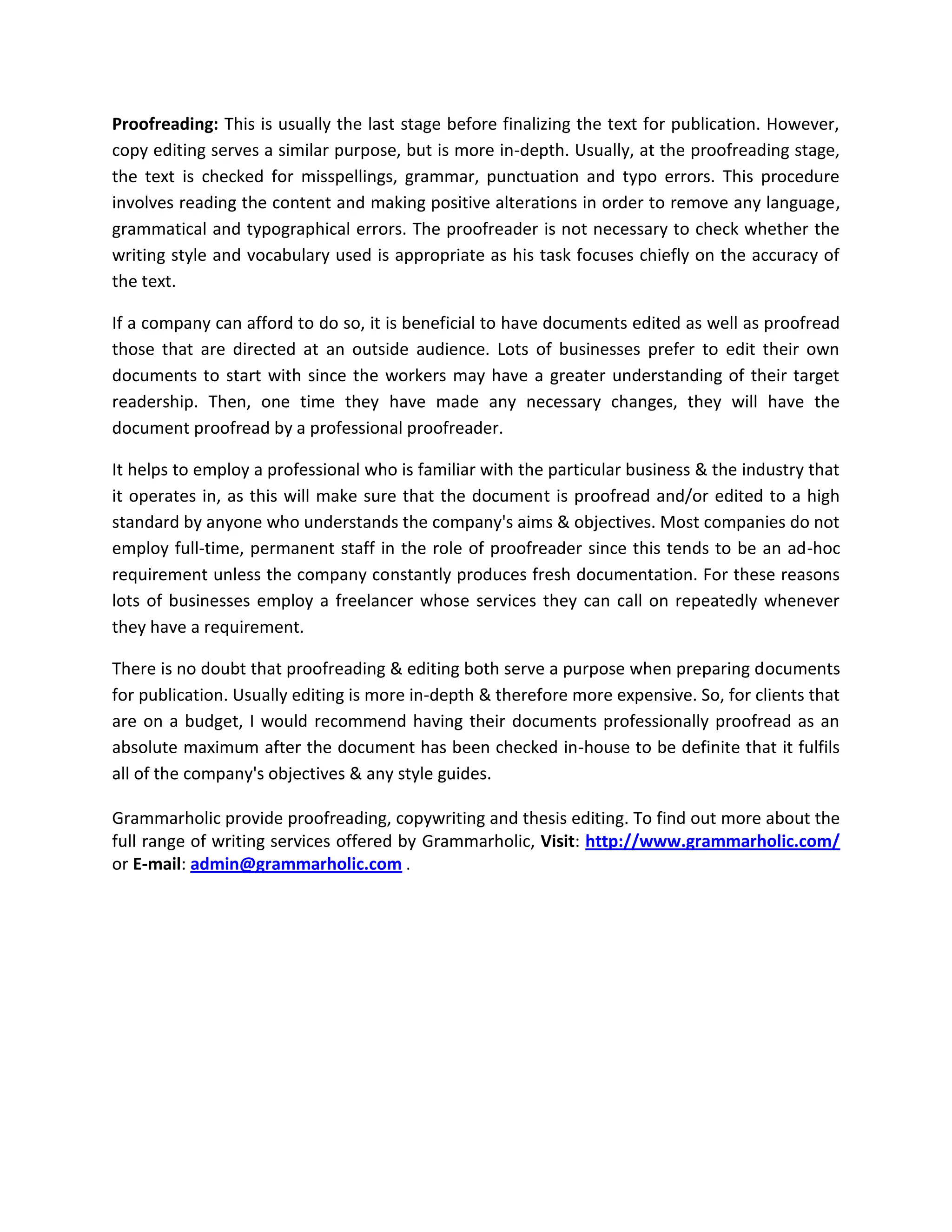 The Differences Between Proofreading and Editing | DOCX