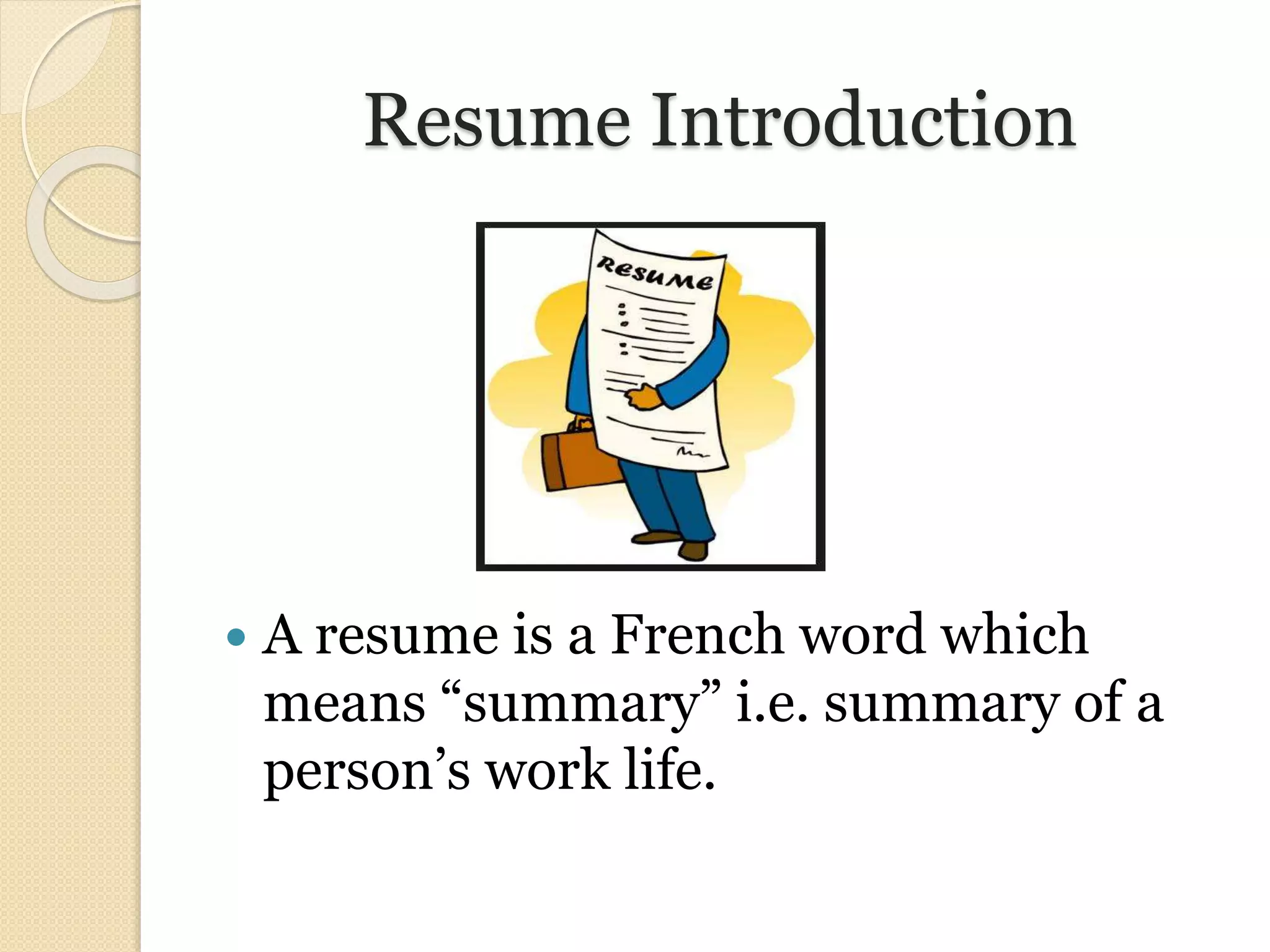 DIFFERENCE BETWEEN RESUME AND CV | PPTX