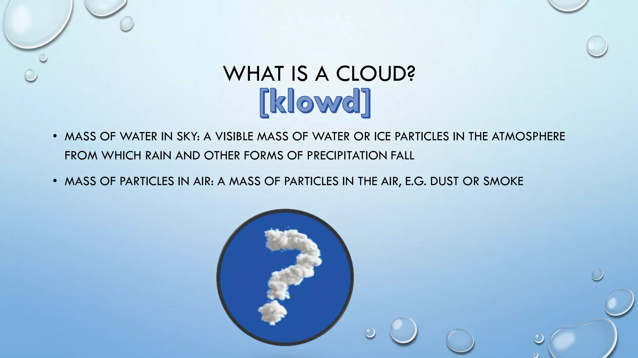 The differences in clouds | PPT