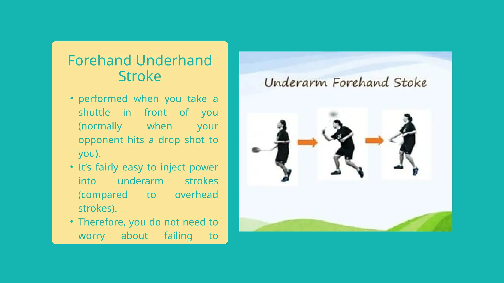 The Different Badminton Strokes.pptx you'll have just have | PPTX