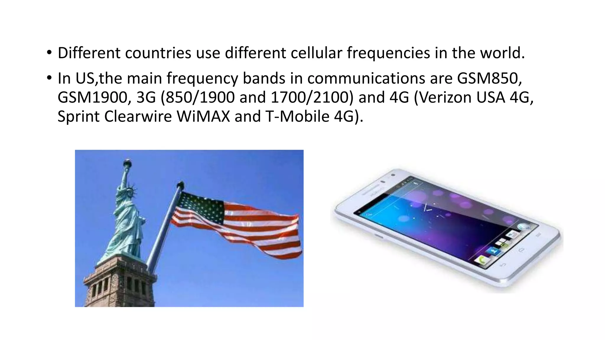 Different Cellular Frequencies in Different Countries | PPTX