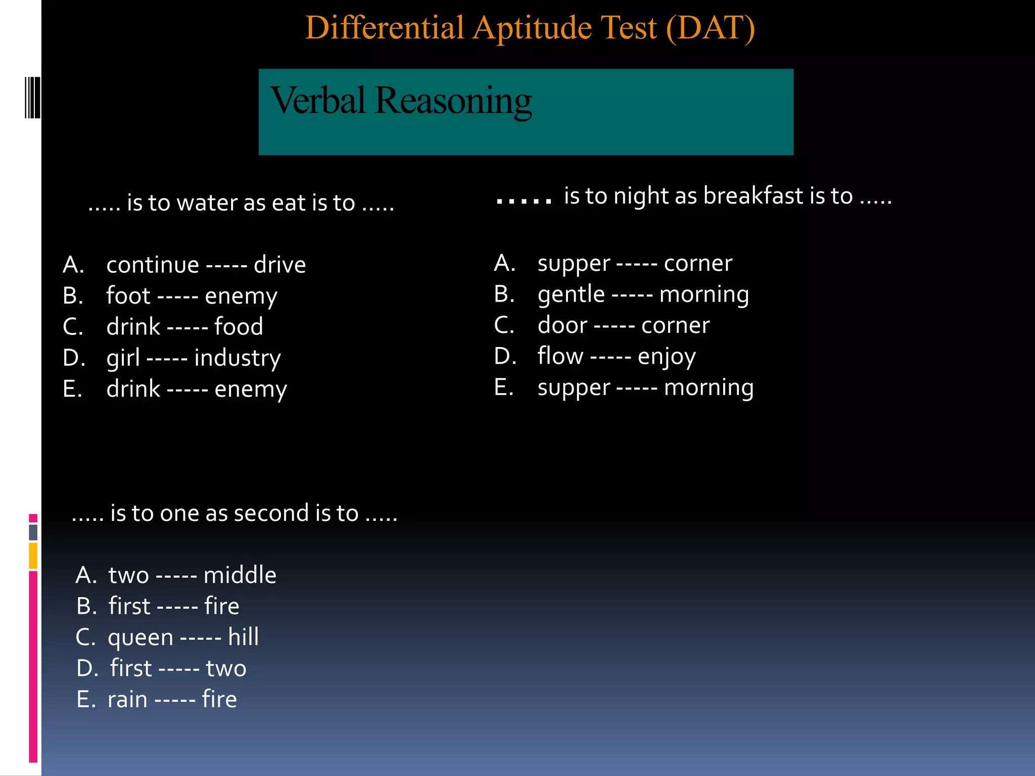 The differential aptitude test (dat) | PPTX