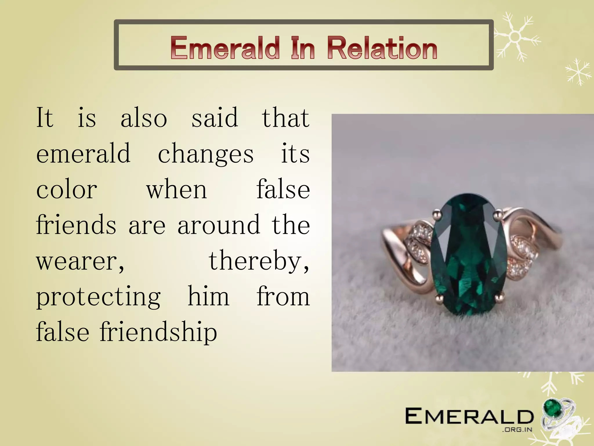 The different positive effects of emerald | PPT