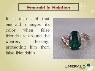 The different positive effects of emerald | PPTX