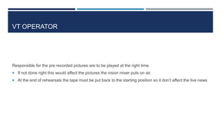 The different roles in the studio | PPTX