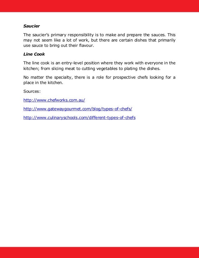 The Different Roles of Chefs in the Kitchen