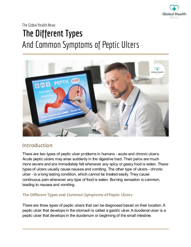 The Different Types and Common Symptoms of Peptic Ulcers