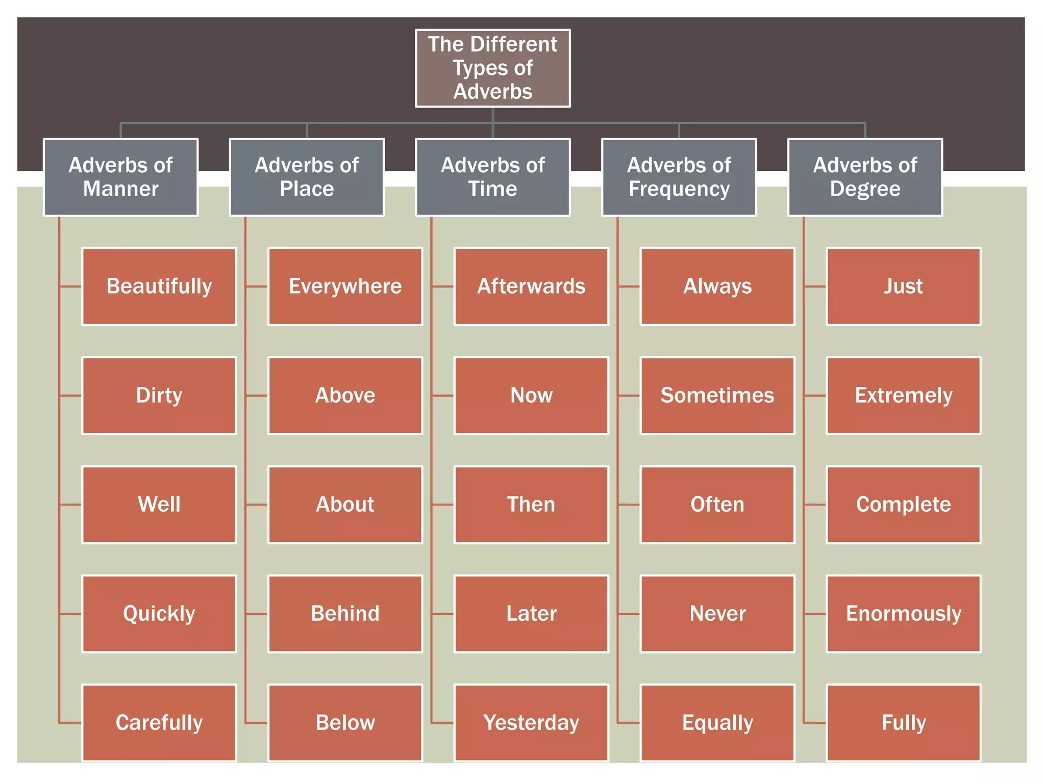 The Different Types of Adverbs | PPTX