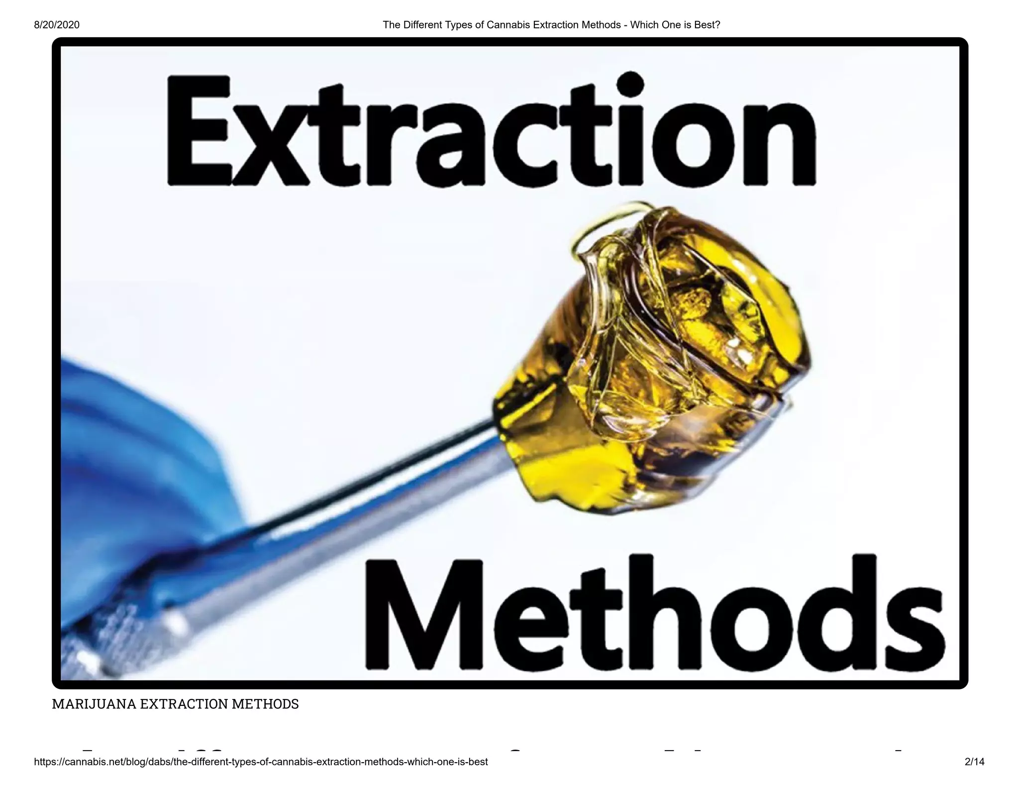 What are the Different Types of Extraction Methods for Cannabis? | PPT
