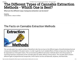 What are the Different Types of Extraction Methods for Cannabis? | PPT