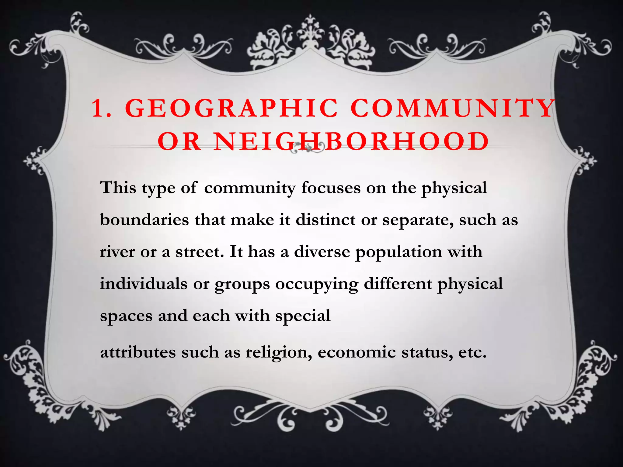 Typologies of Communities | PPTX