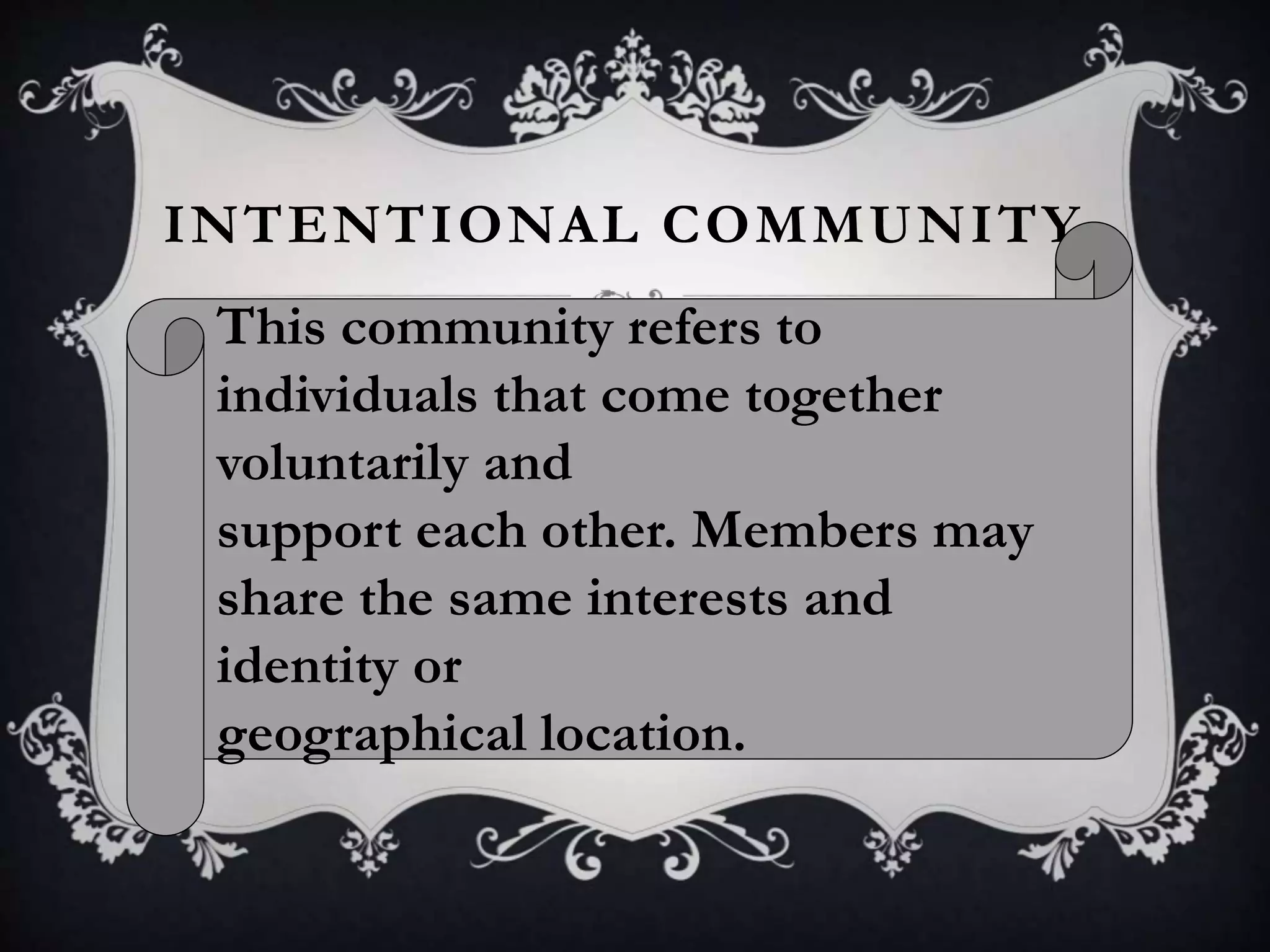 Typologies of Communities | PPTX