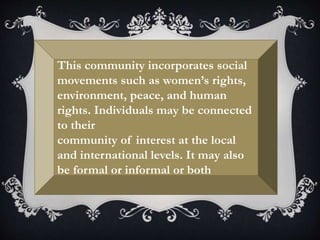 Typologies of Communities | PPTX