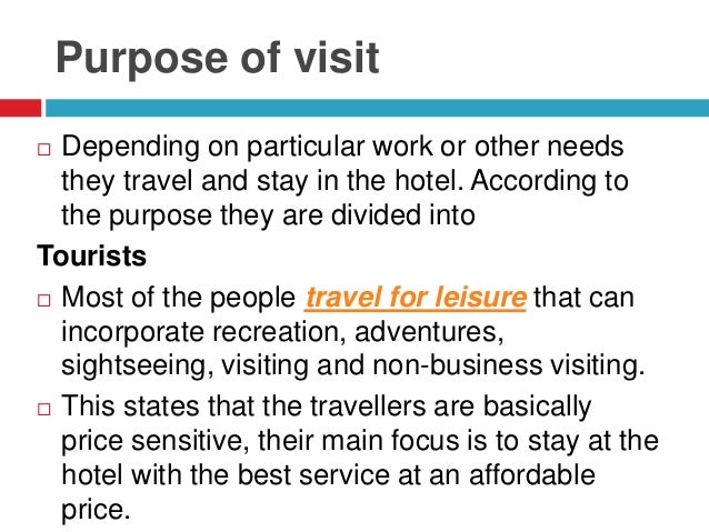 The different types of guests hotels come across