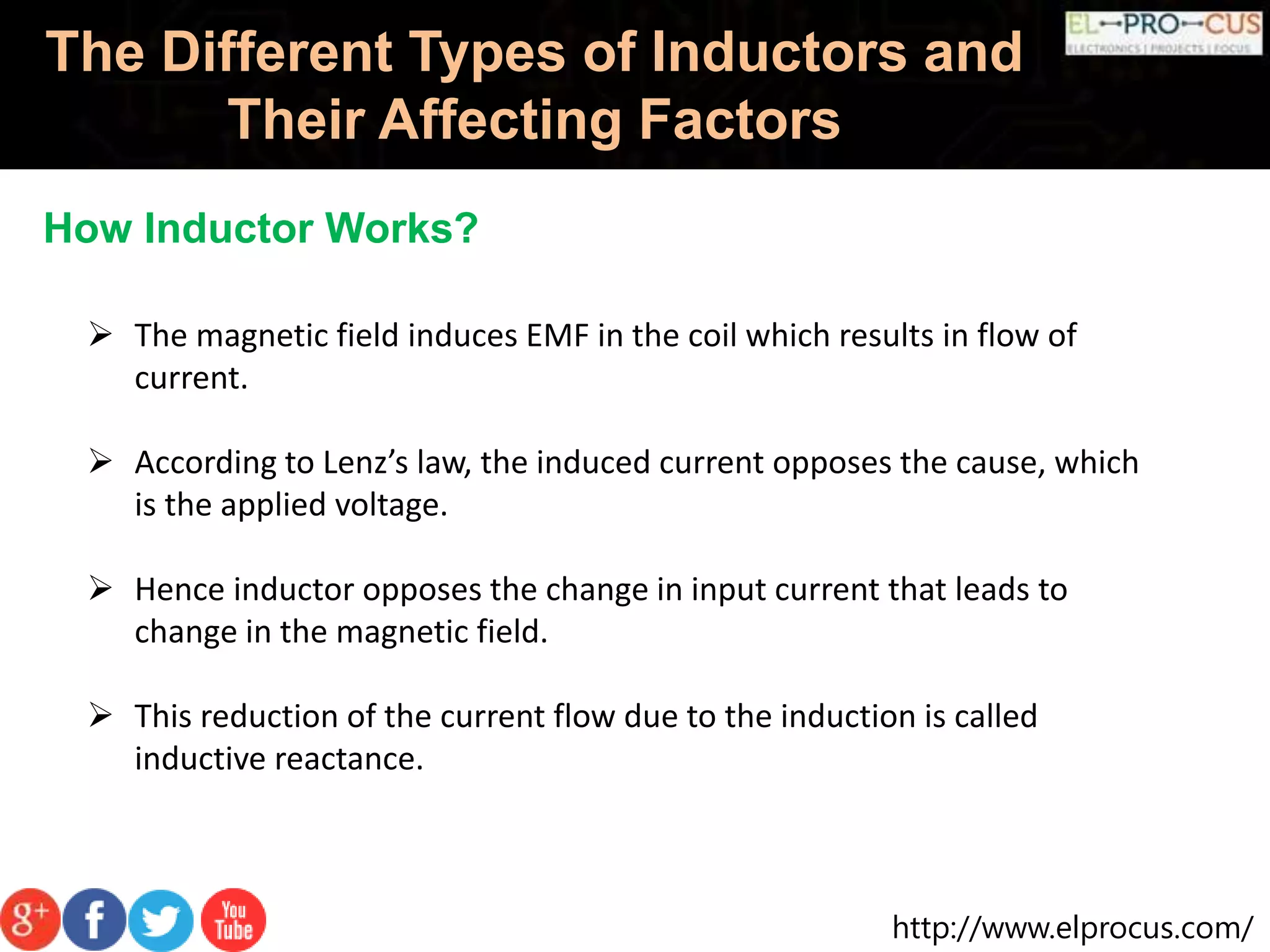 The Different Types of Inductors and Their Affecting Factors | PPTX