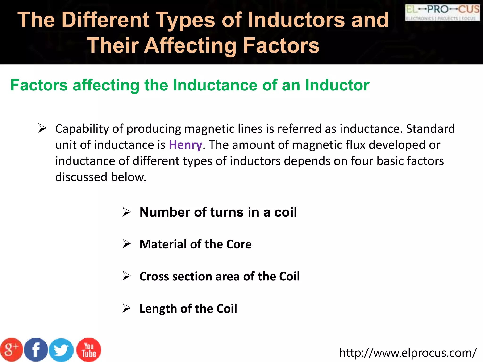 The Different Types of Inductors and Their Affecting Factors | PPTX