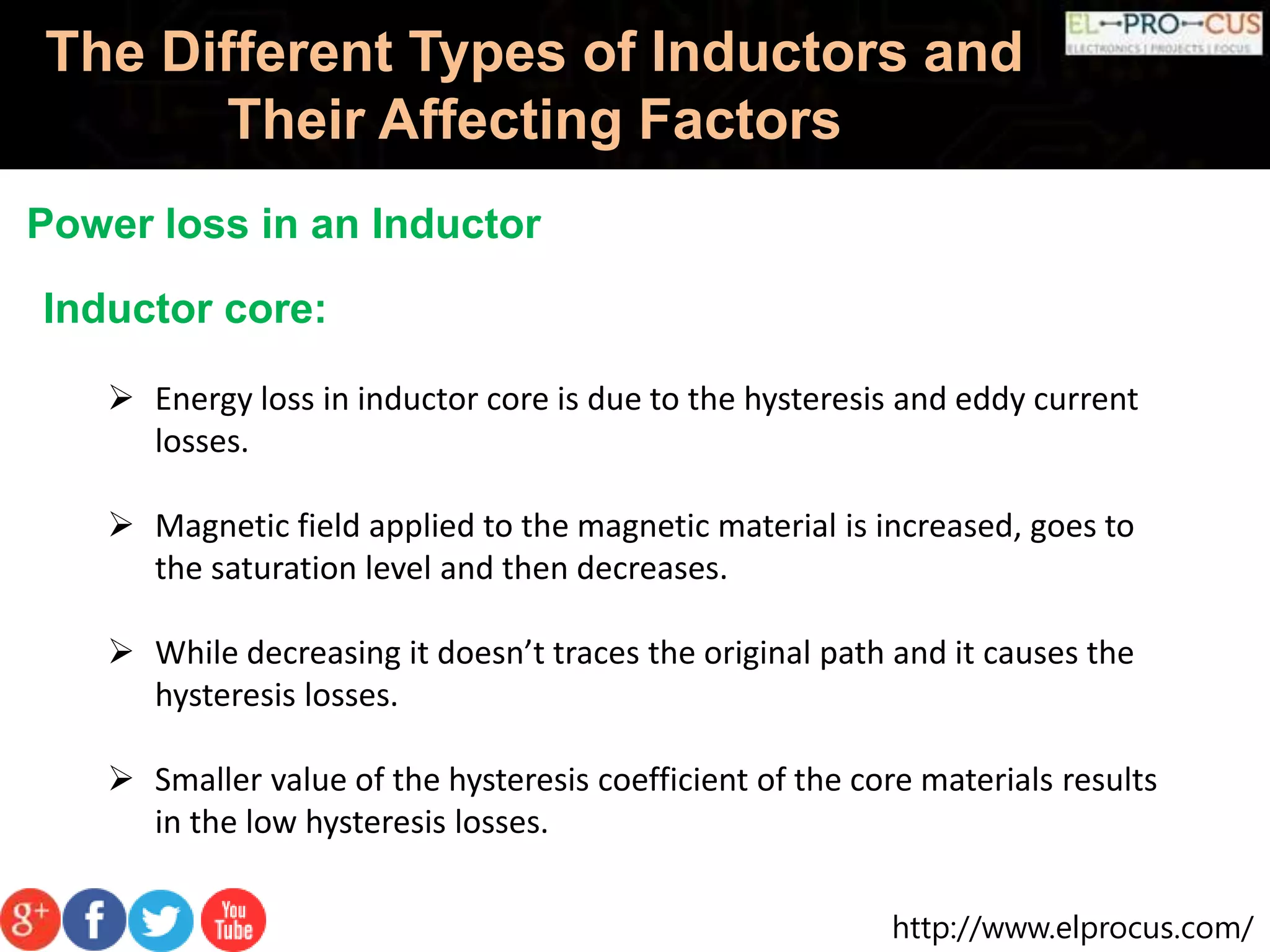 The Different Types of Inductors and Their Affecting Factors | PPTX