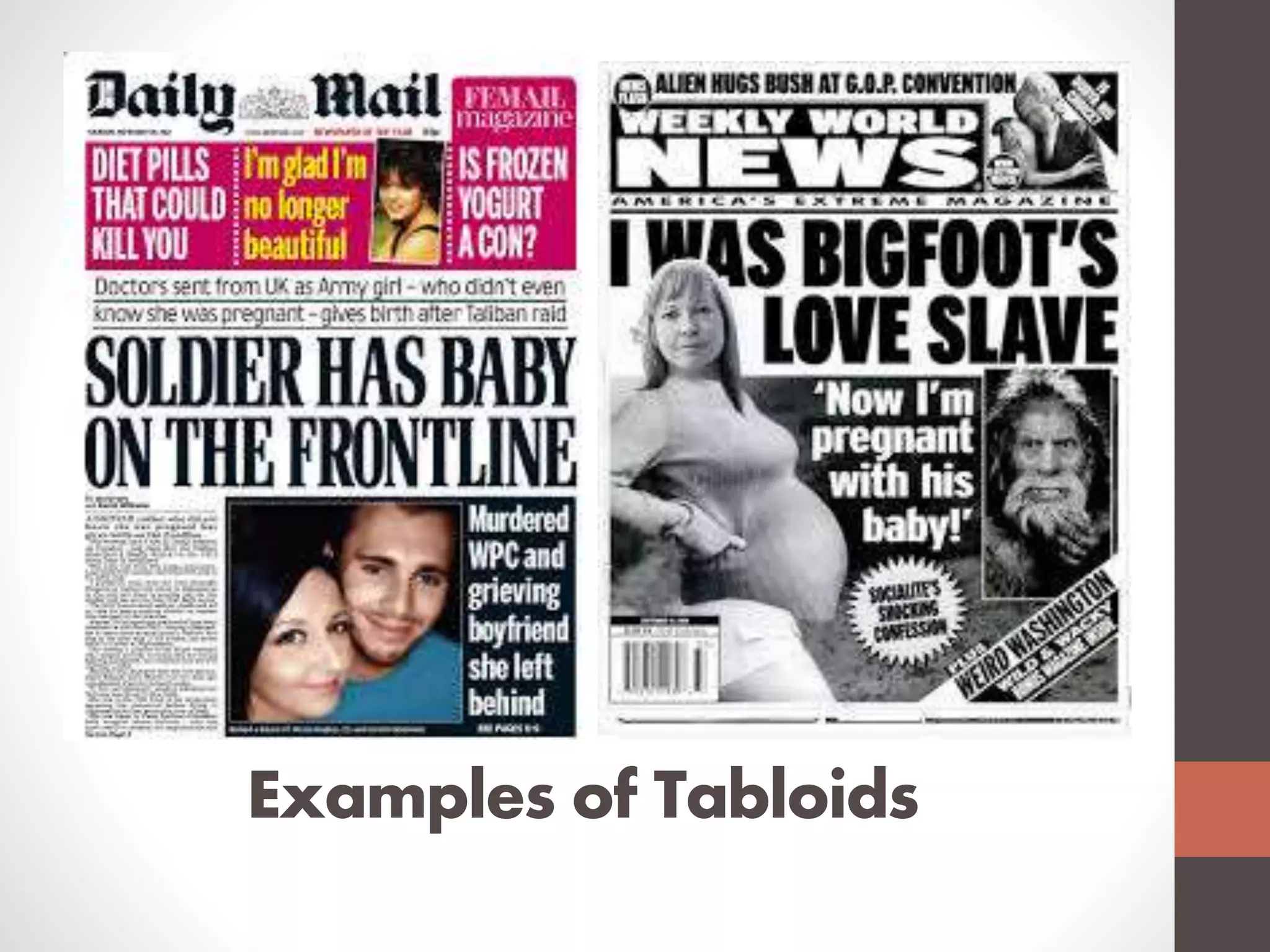 The different types of newspapers | PPTX