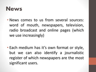 The different types of newspapers | PPTX