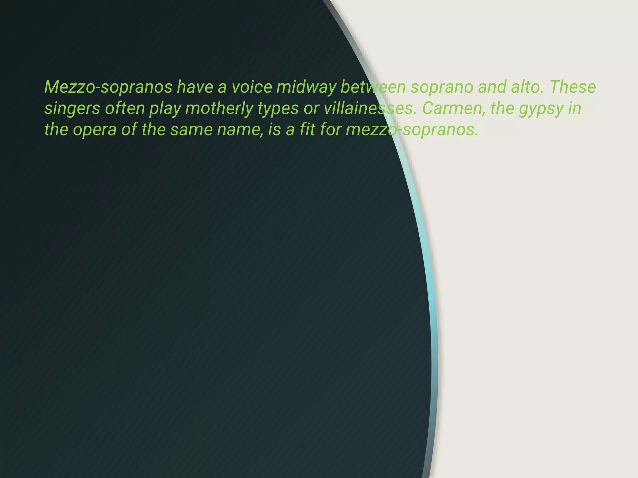 The Different Types of Opera Voices | PPTX