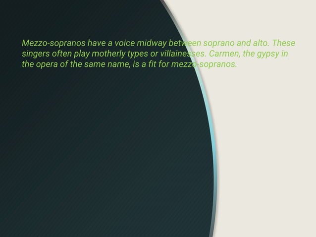 The Different Types of Opera Voices | PPTX