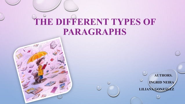 The different types of paragraphs. | PPT