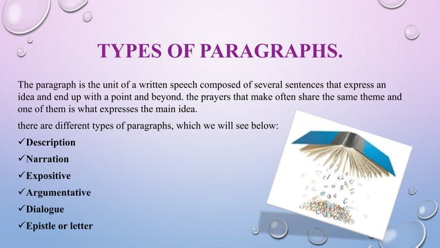 The different types of paragraphs. | PPT