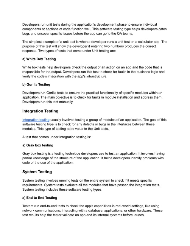 The Different Types Of Software Testing A Comprehensive Overview Pdf