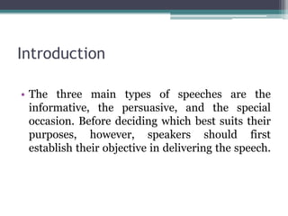 The different typesof spech | PPT