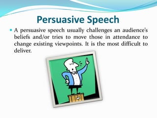 The different types of speeches | PPTX | Personal Celebrations & Life ...