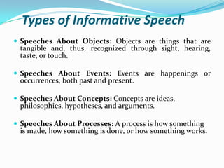 The different types of speeches | PPT