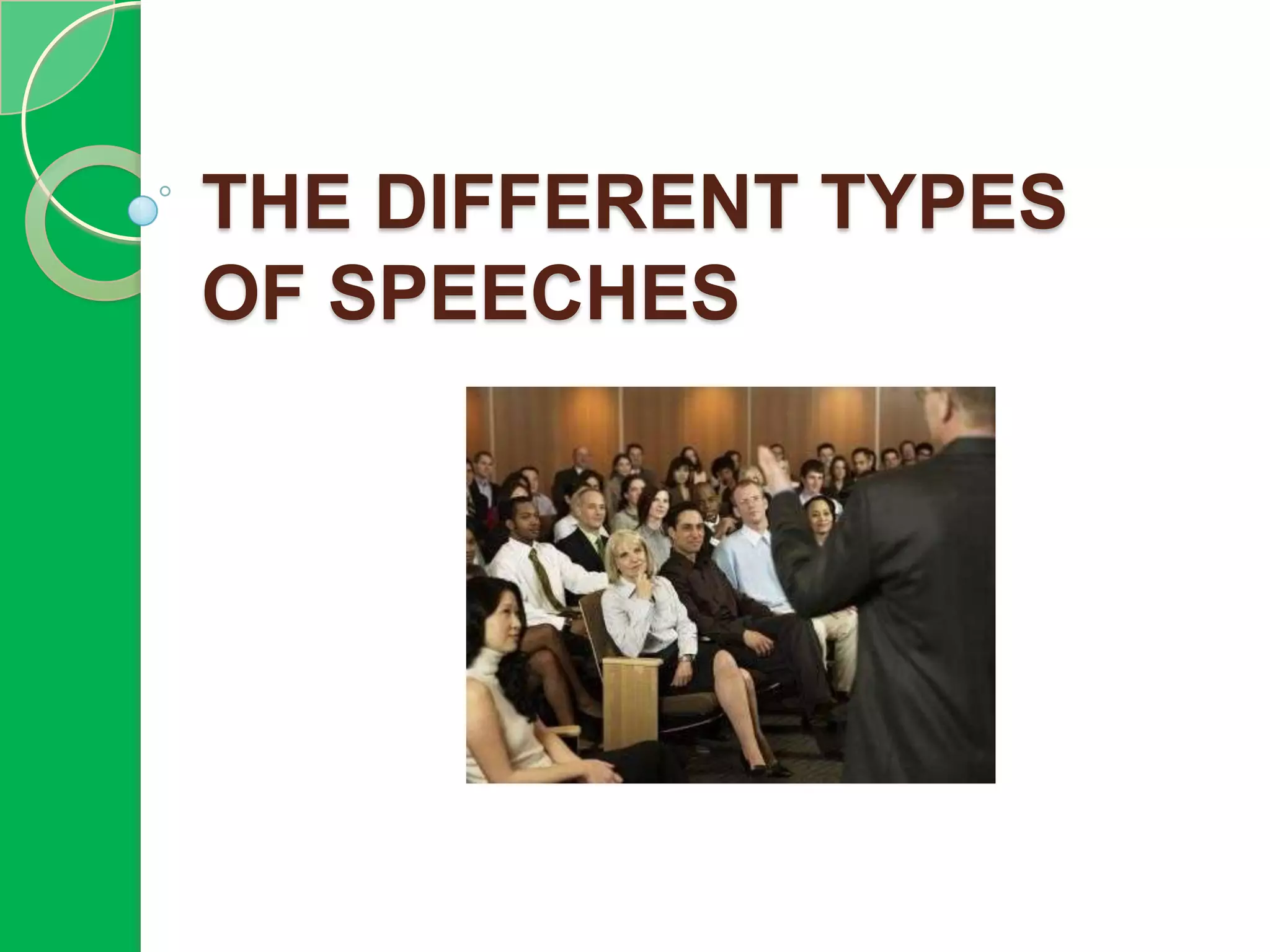 The different types of speeches | PPTX