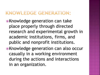 Knowledge Generation | PPTX