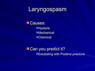 The difficult extubation | PPS