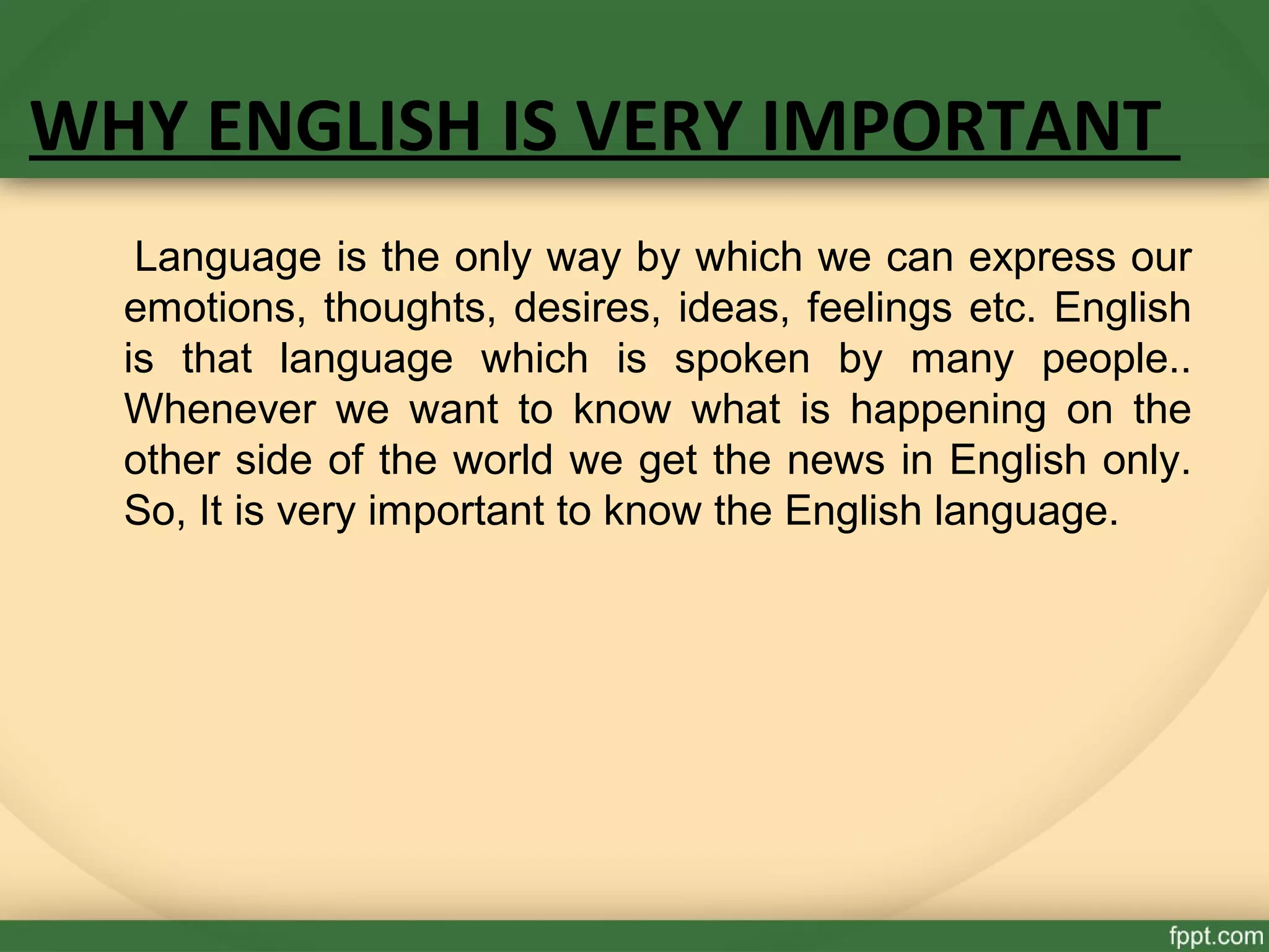 The difficulties that students face to speak English | PPT