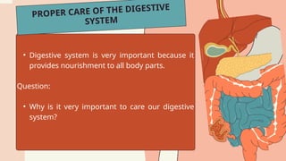 The Digestive System Science Educational Presentation in Dark Orange ...